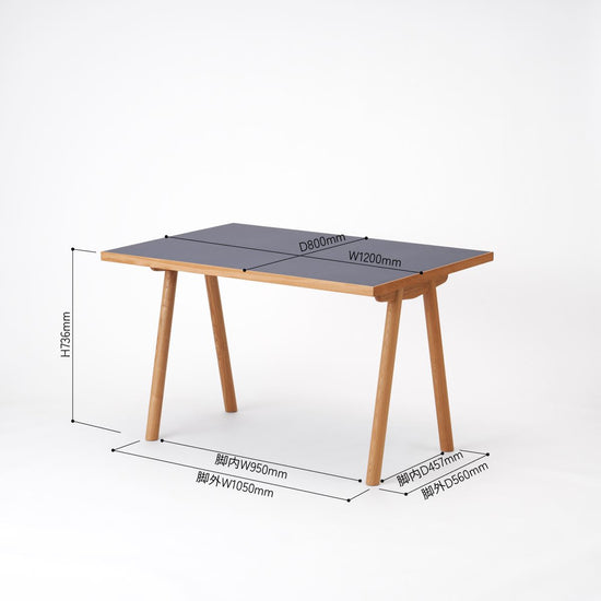KUUM Table W1200 × D800 - メラミン/Navy / クーム テーブル – ENEN